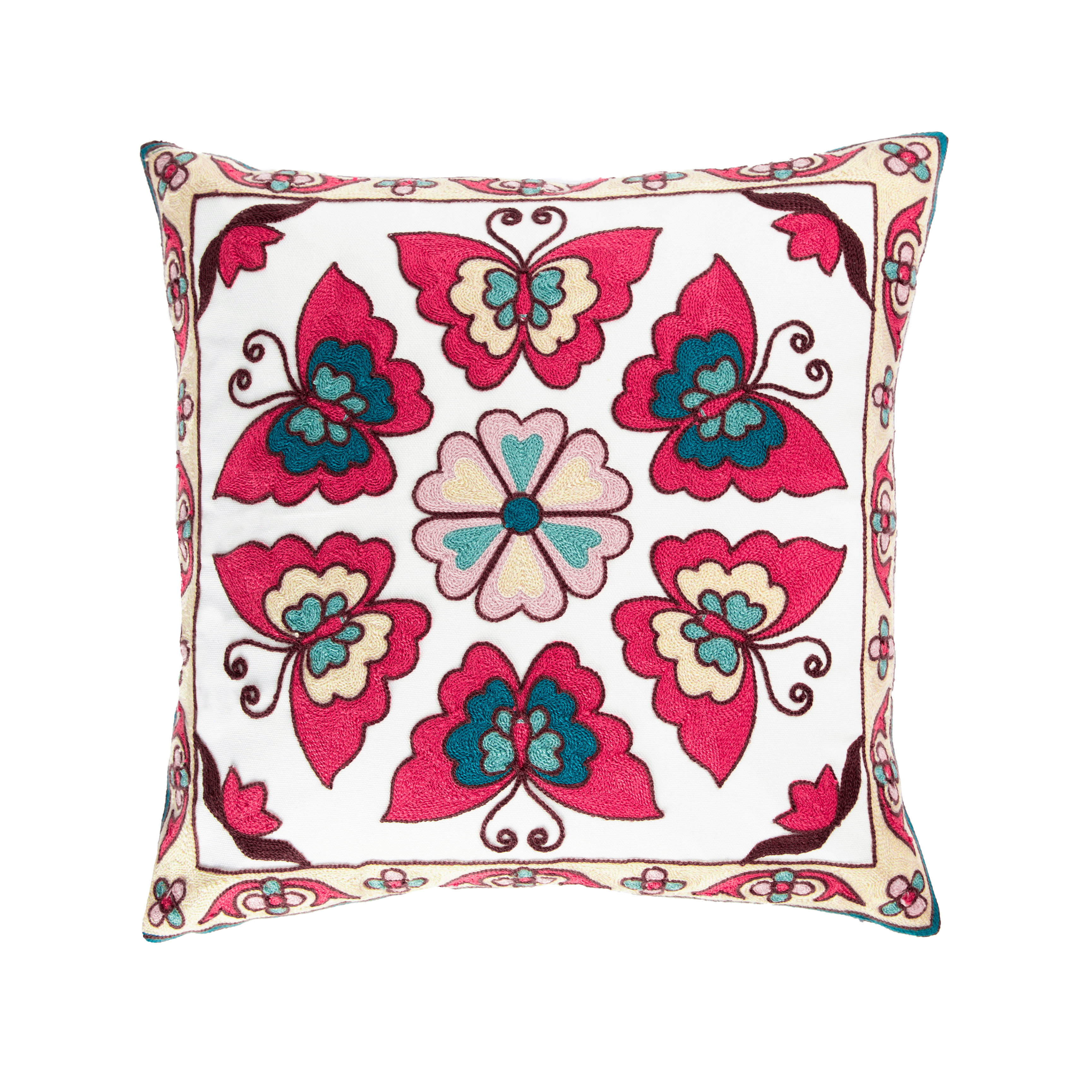 Bene Boutique Butterfly Square Cotton Pillow Cover | Wayfair