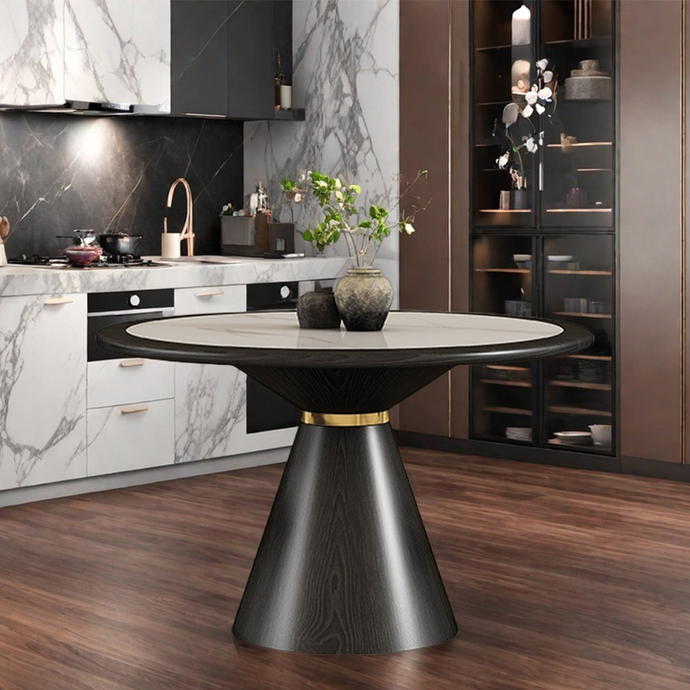 Everly Quinn Nordic style high-end round dining table | Wayfair