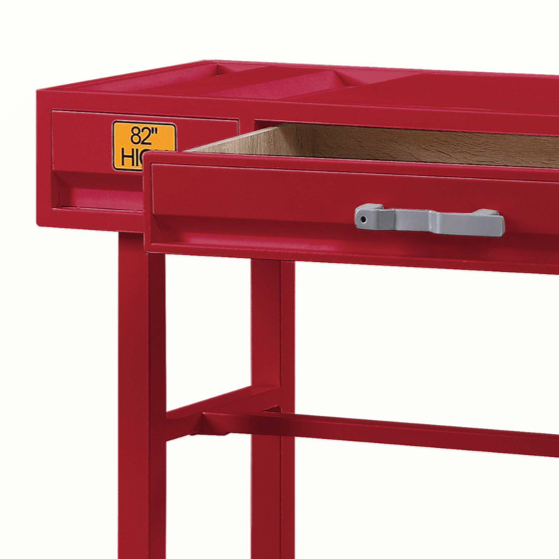 17 Stories Red Vanity Desk With 1 Drawer | Wayfair