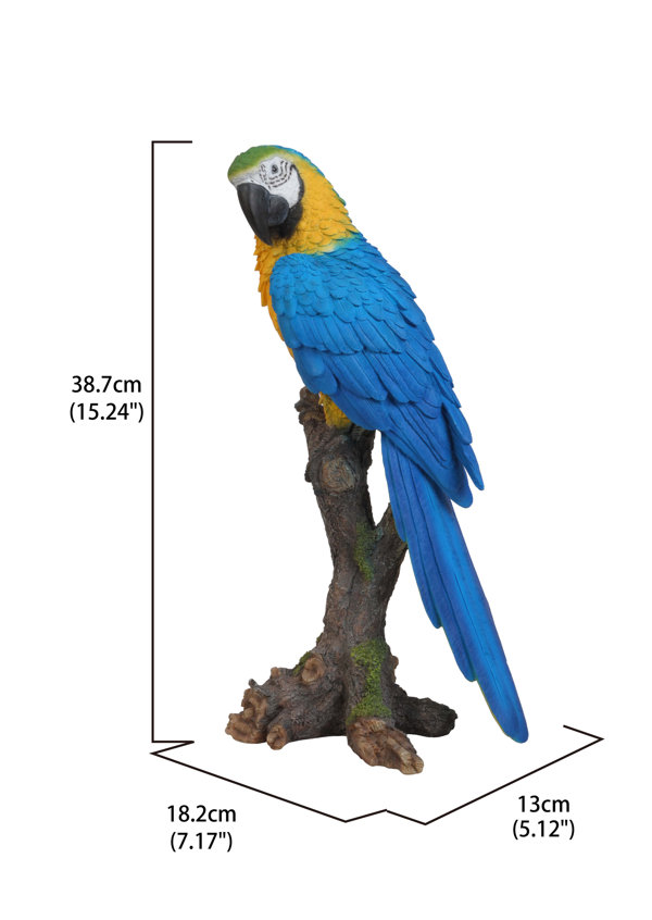 Hi-Line Gift Ltd. Parrot On Branch Statue & Reviews | Wayfair