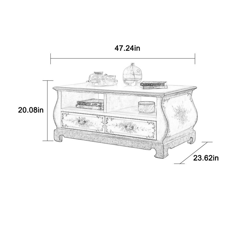 aurasarise Round edge smooth coffee table | Wayfair