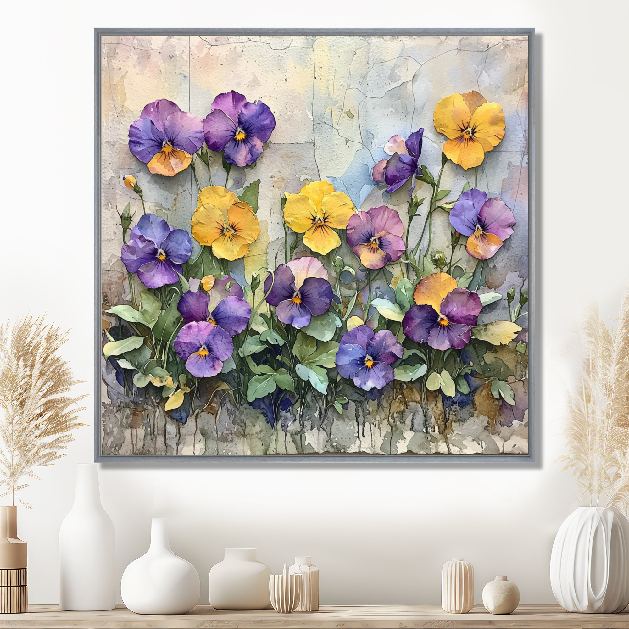 Winston Porter Wild Pansy Patch At The Farm III - Pansies Wall Art for ...