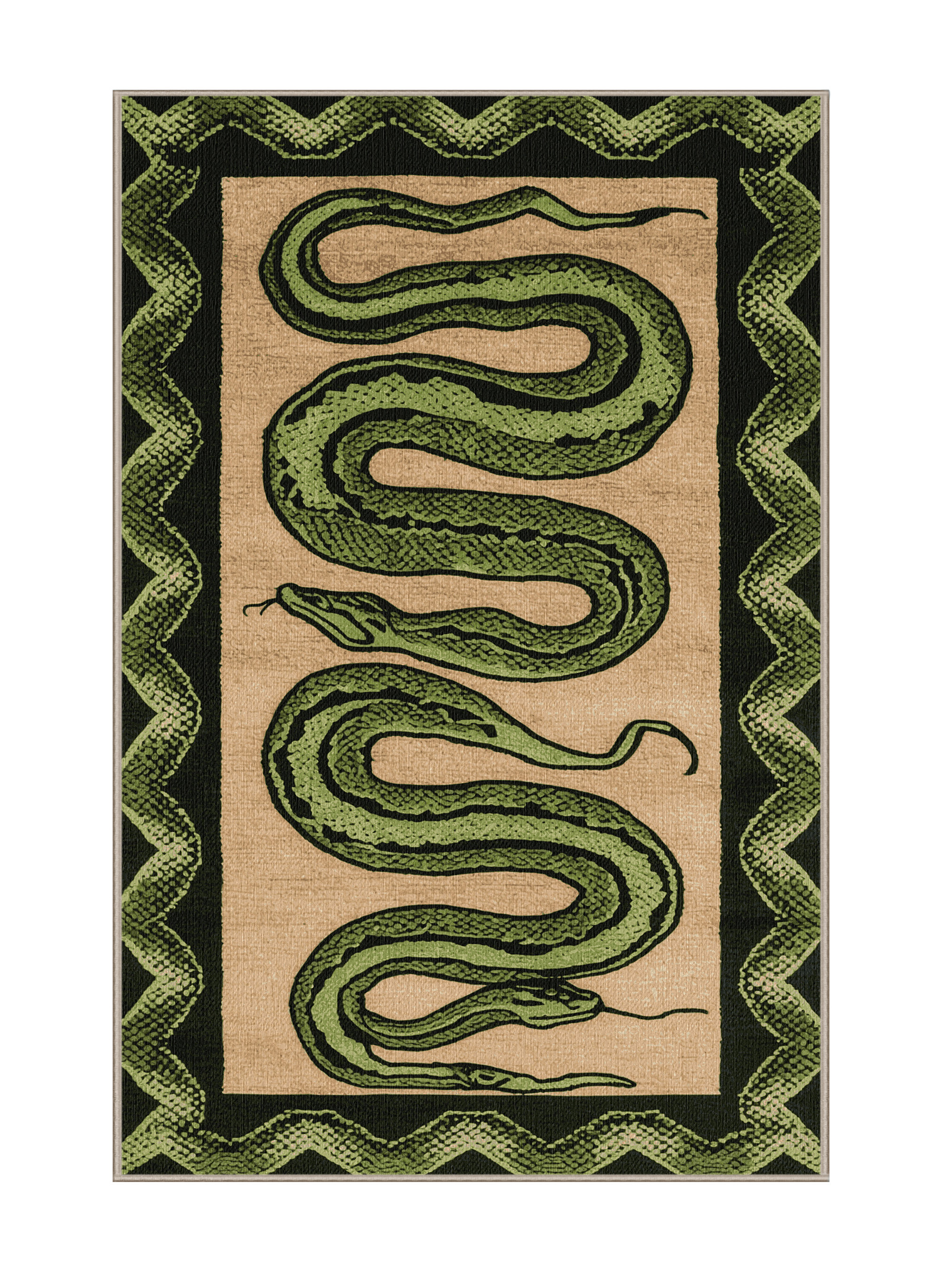 Dakota Fields Washable African Bush Viper Wildlife Area Rug | Wayfair