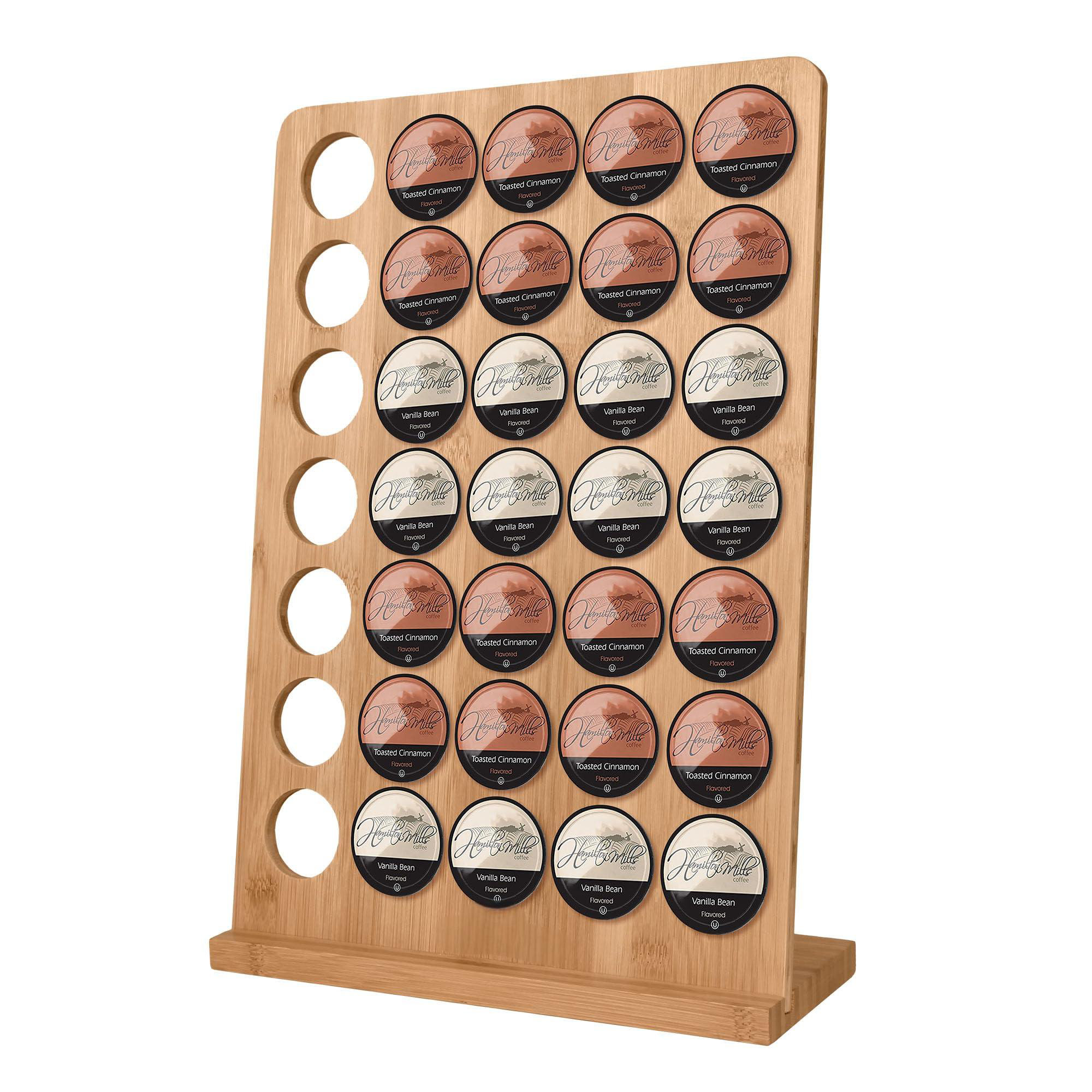 wanmo K Cup Holder, Bamboo Keurig Storage Organizer, Holds 35 Pods For ...