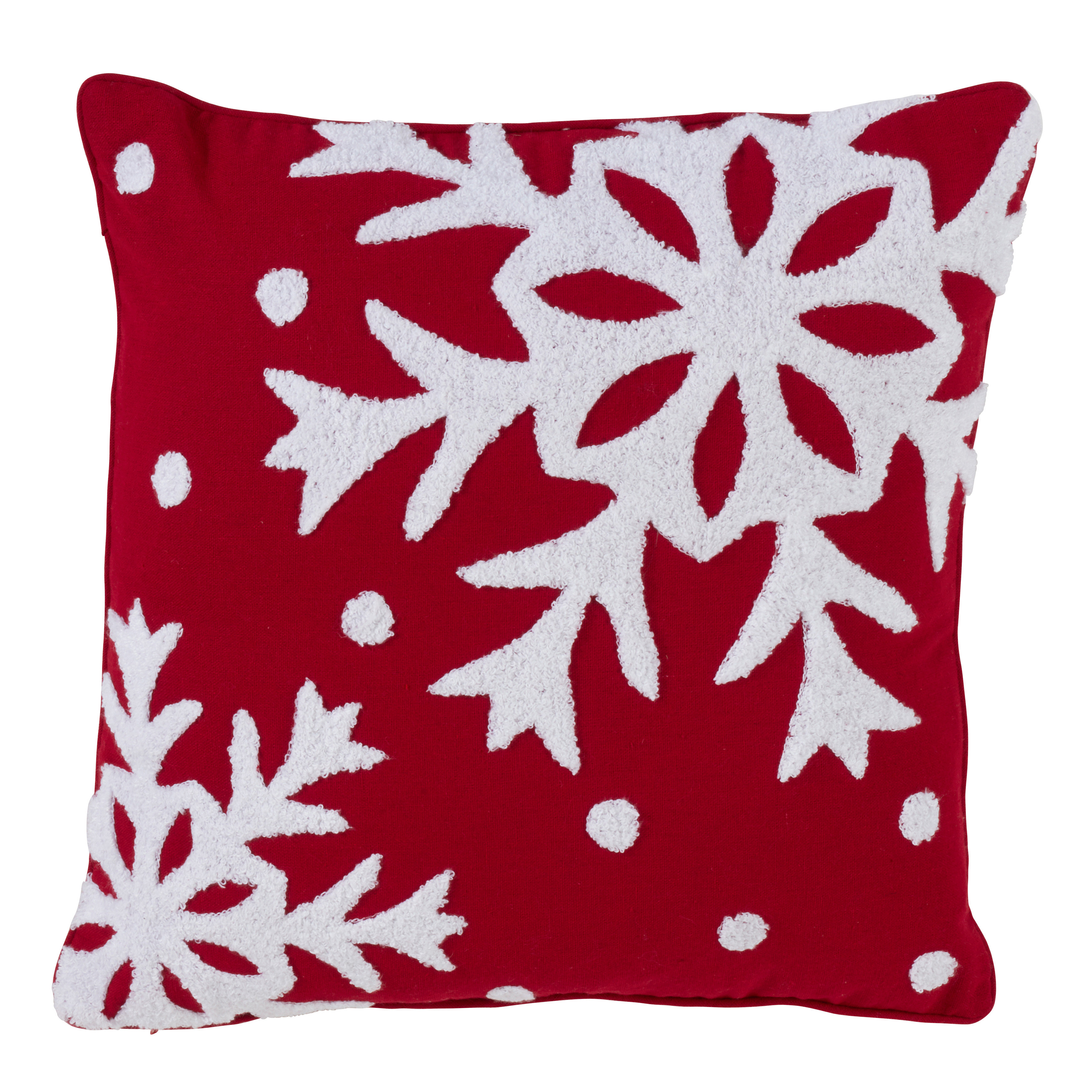 Saro Chute de Neige Collection Snowflake Throw Pillow & Reviews | Wayfair