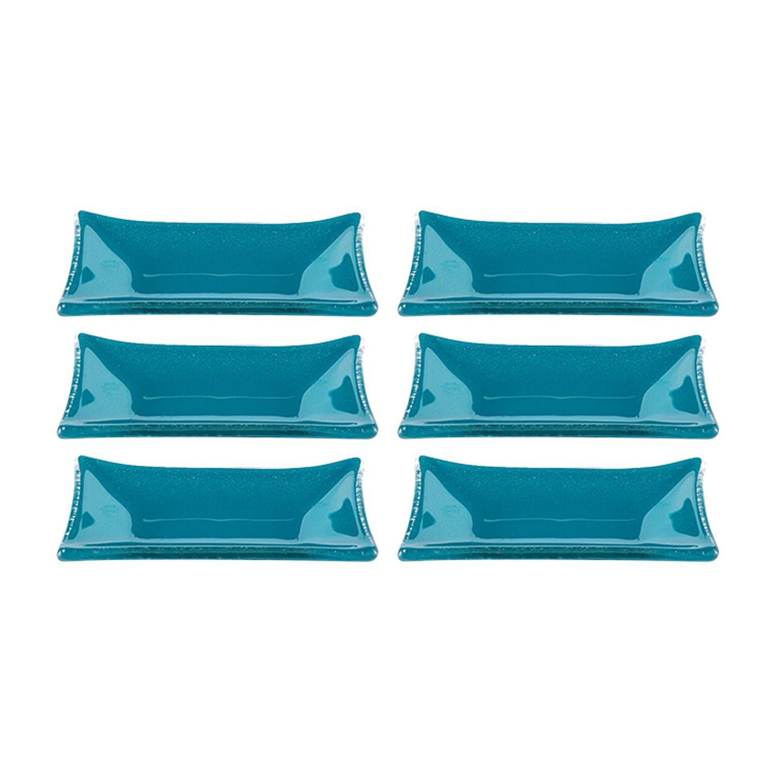 Turgla Home Glass Dinnerware 4.25" x 2.5" x h:0.5" 1 oz. Rectangular ...