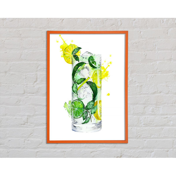 Bay Isle Home Aksha Tall Glass Of Gin And Tonic - Single Picture Frame ...