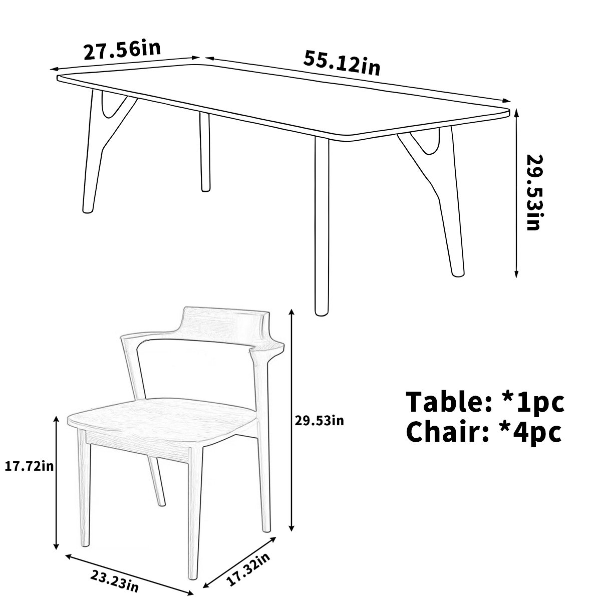 Beicang Home Ash wood dining table all solid wood simple retro | Wayfair