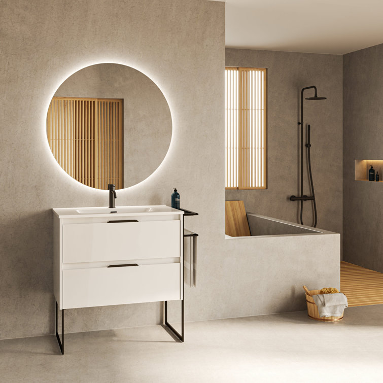 17 Stories Jendry Vanity & Mirror Set | Wayfair.co.uk