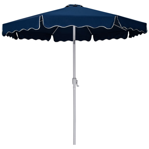 Arlmont & Co. Chavonte Fabric With Piping / Aluminum Patio Umbrella ...