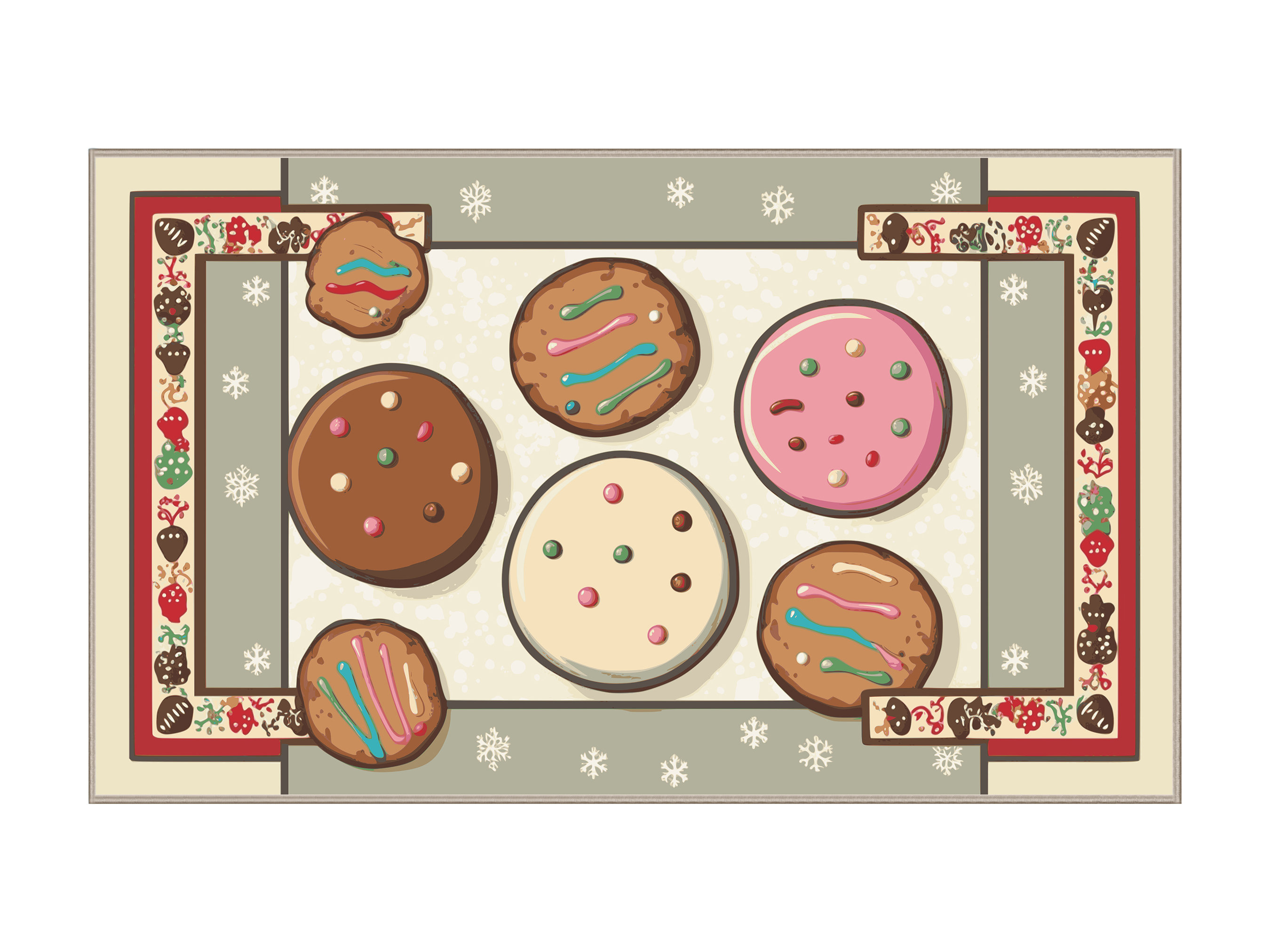 Ginza Six Washable Cookies Holiday Rug | Wayfair