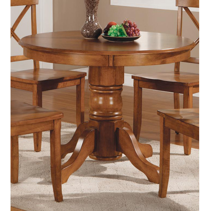 August Grove® Standridge Round Solid Wood Dining Table & Reviews | Wayfair