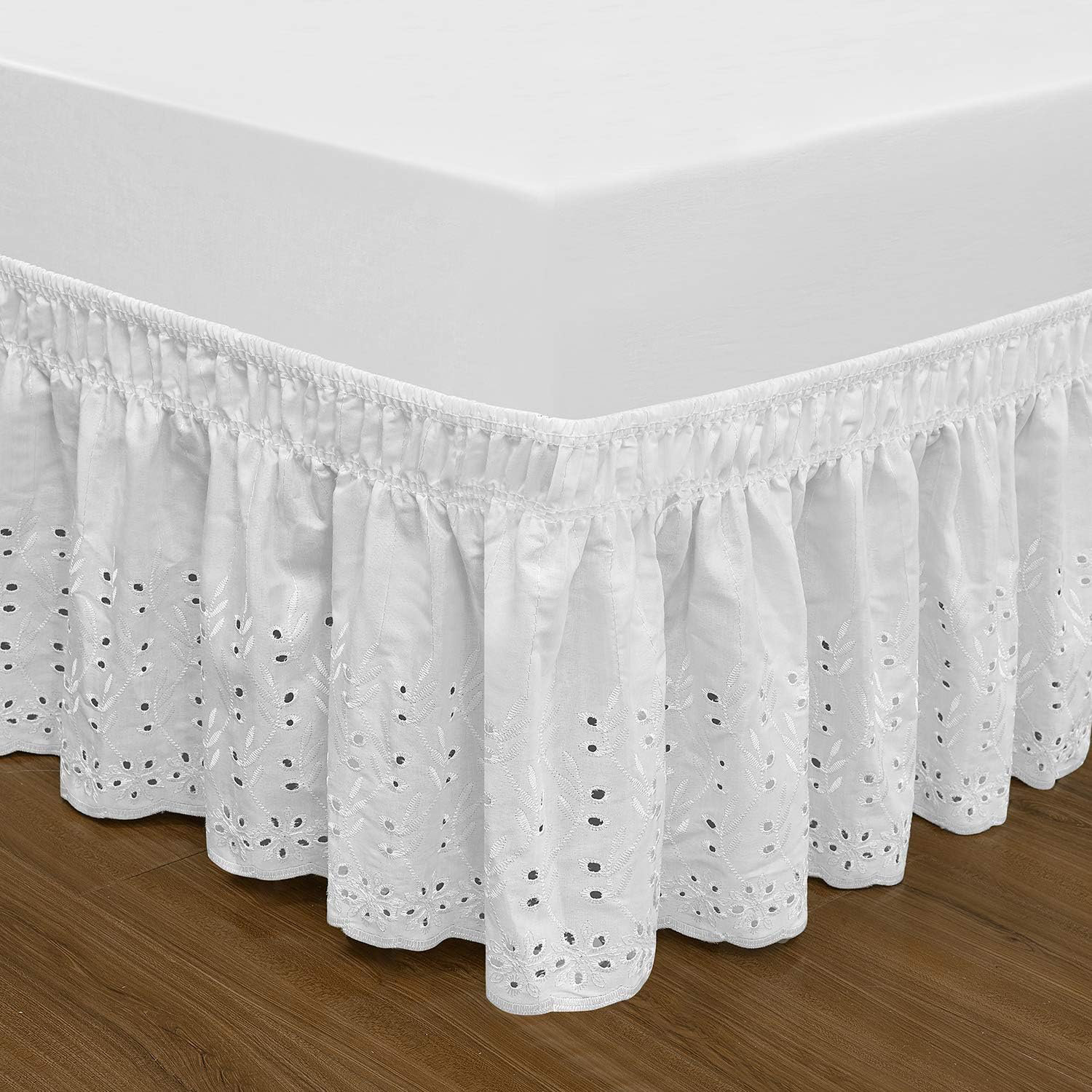 HARFELO Wrap Around Elastic Eyelet Bed Skirts | Wayfair