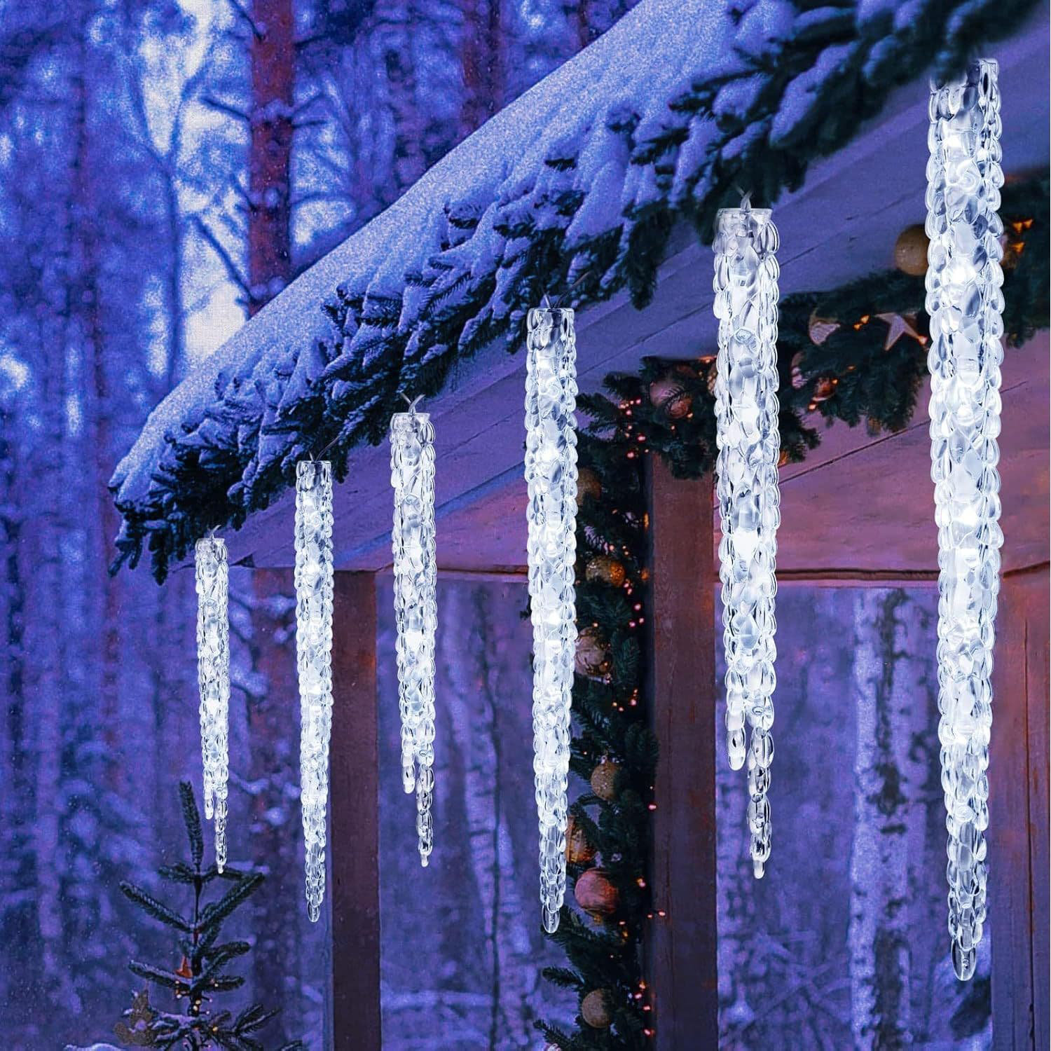 The Holiday Aisle® 20 Tubes 100 LED Icicle Christmas Lights | Wayfair
