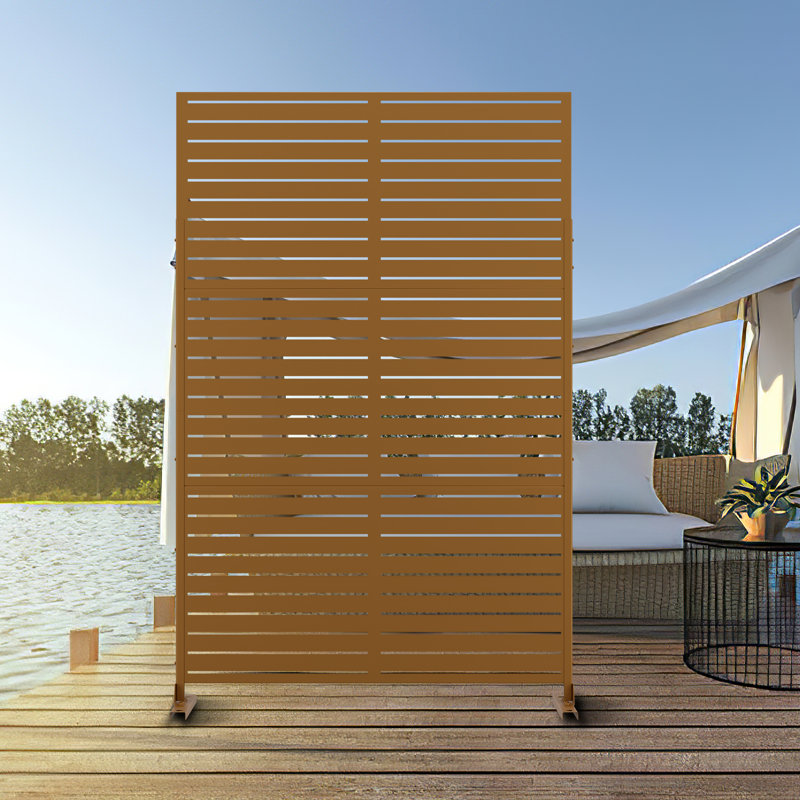 MAYEERTY 6 ft. H x 4 ft. W Metal Privacy Screen & Reviews | Wayfair
