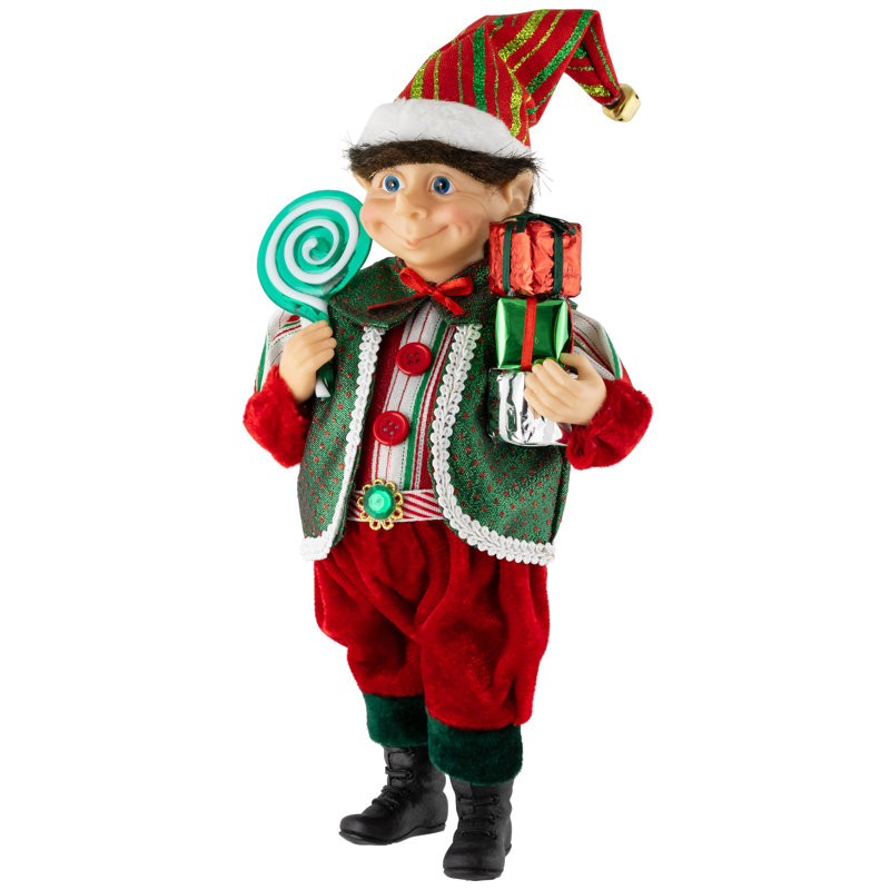 Northlight Seasonal Lollipop Elf With Gifts Christmas Figure - 12 ...