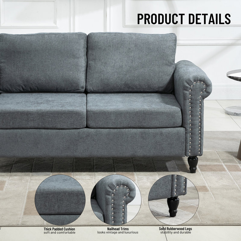 Charlton Home® Davaris 57'' Upholstered Loveseat & Reviews | Wayfair