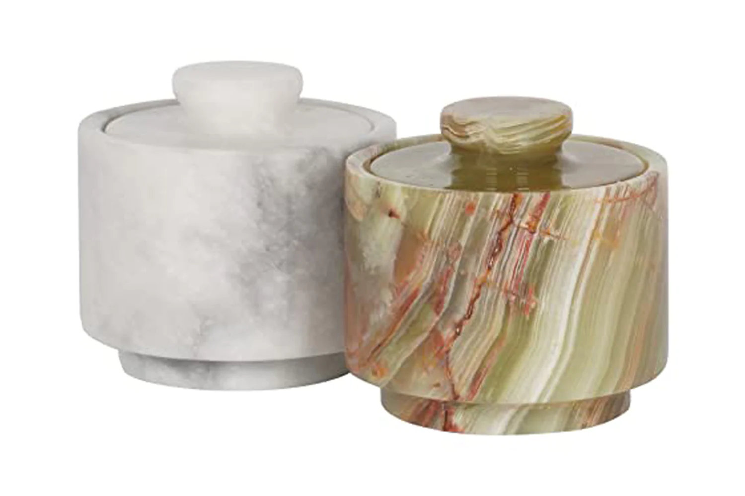 Marmor Krafts Handmade Marble Salt Sellar Set Of 2 Lidded | Wayfair