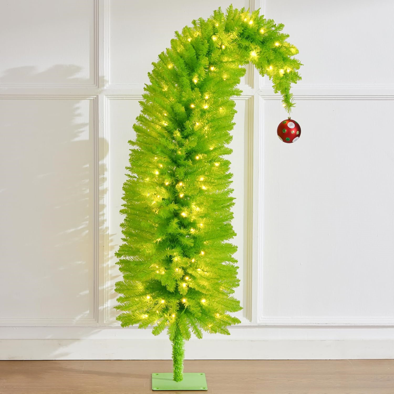Primrue 5.5 FT Whimsical Artificial Christmas Tree, Bendable Branch ...