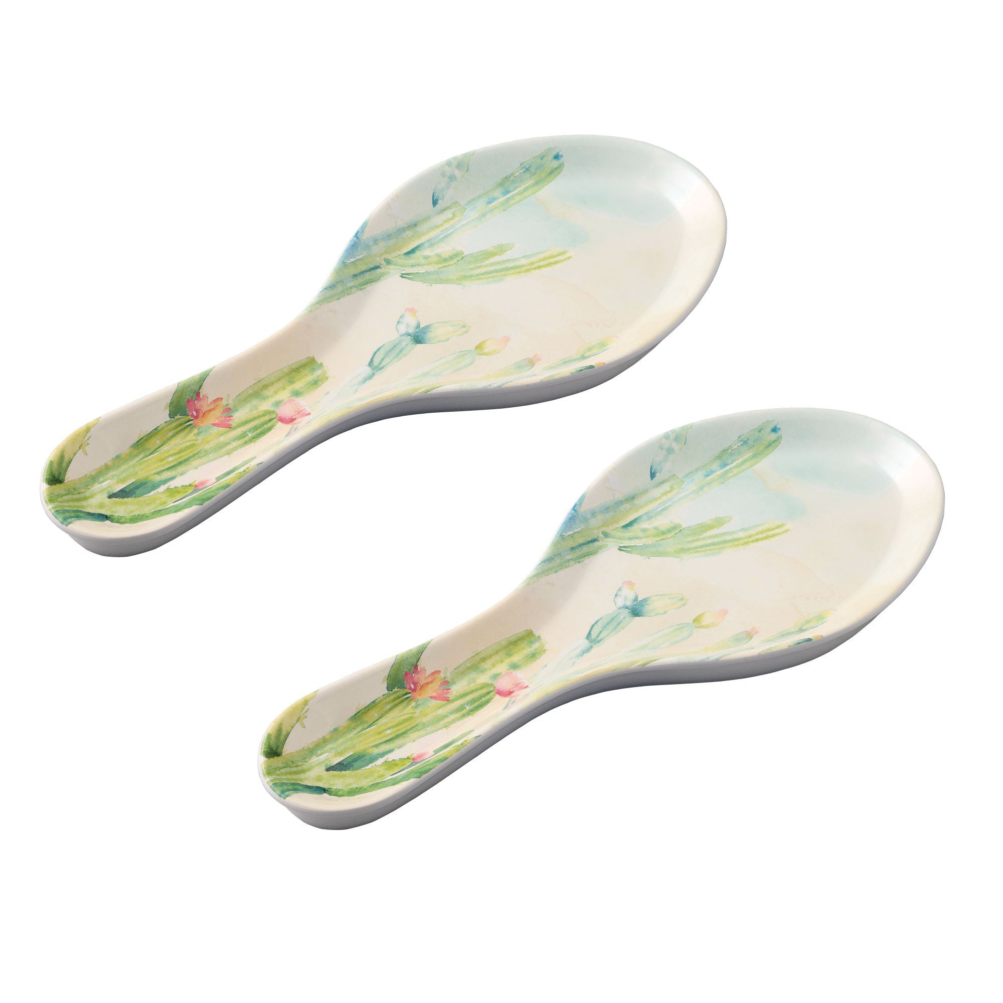 Bungalow Rose 2-Piece Cactus Garden Spoon Rest | Wayfair