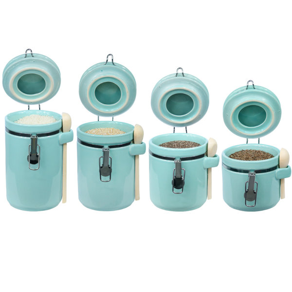 Prep & Savour Donuts 4 Piece Kitchen Canister Set & Reviews | Wayfair