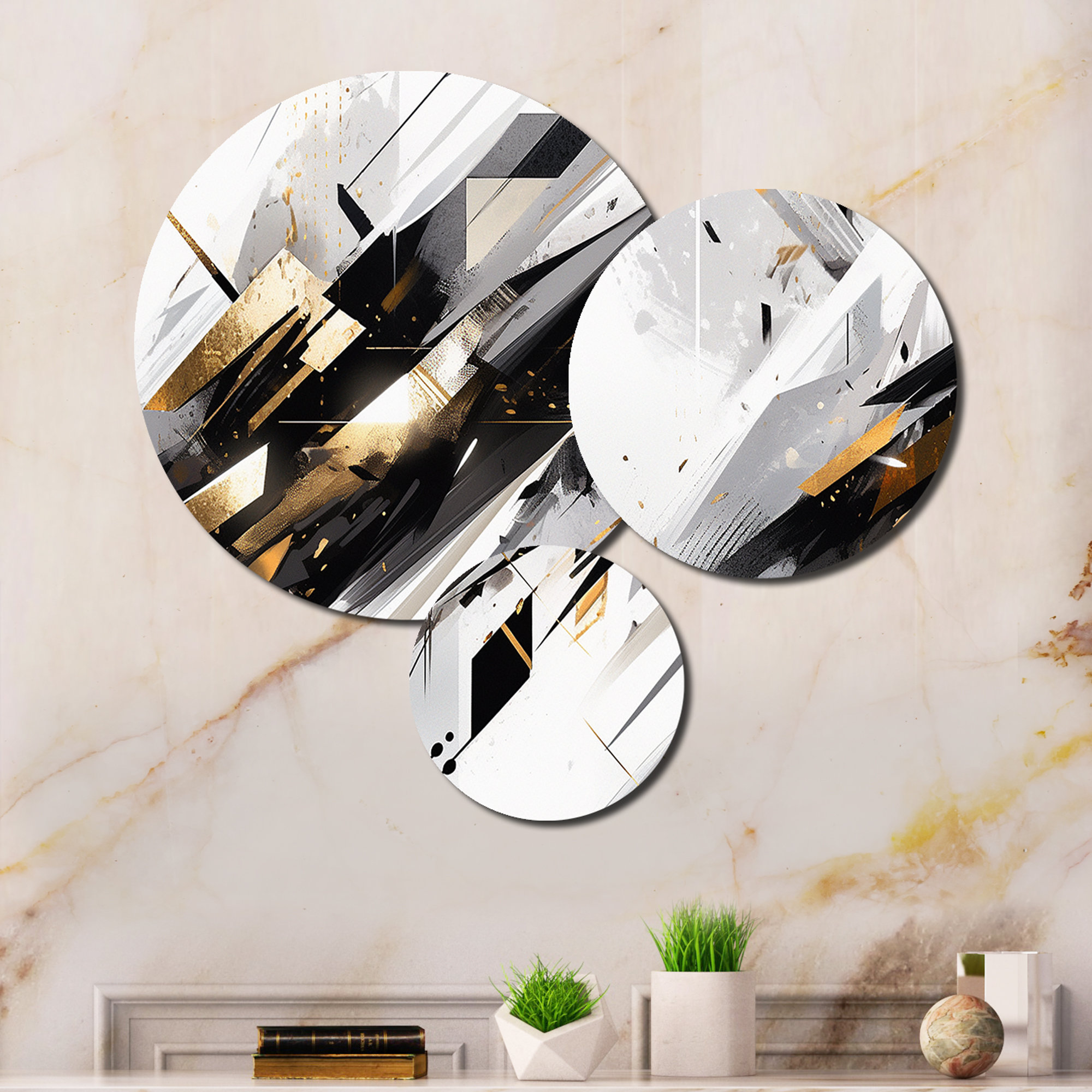 Mercer41 3 Piece No Frame Print on Metal | Wayfair