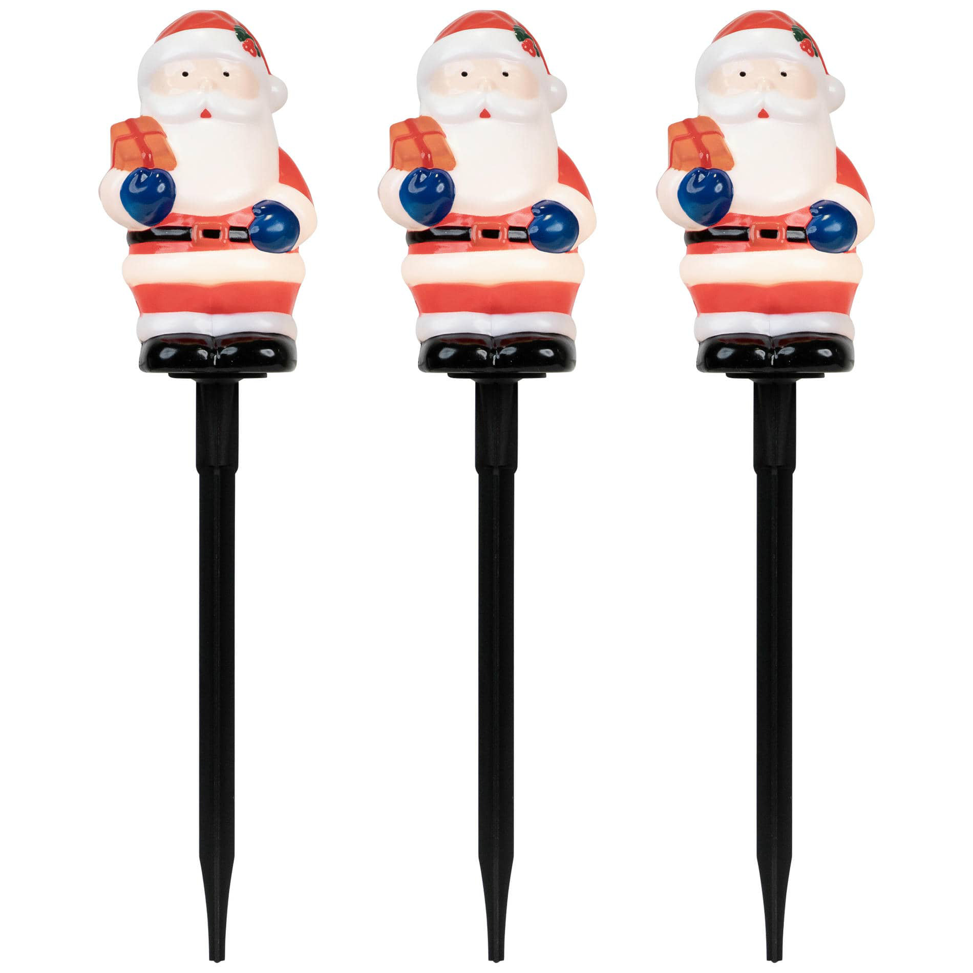 Northlight Seasonal Lighted Santa Claus Christmas Pathway Markers 16 ...