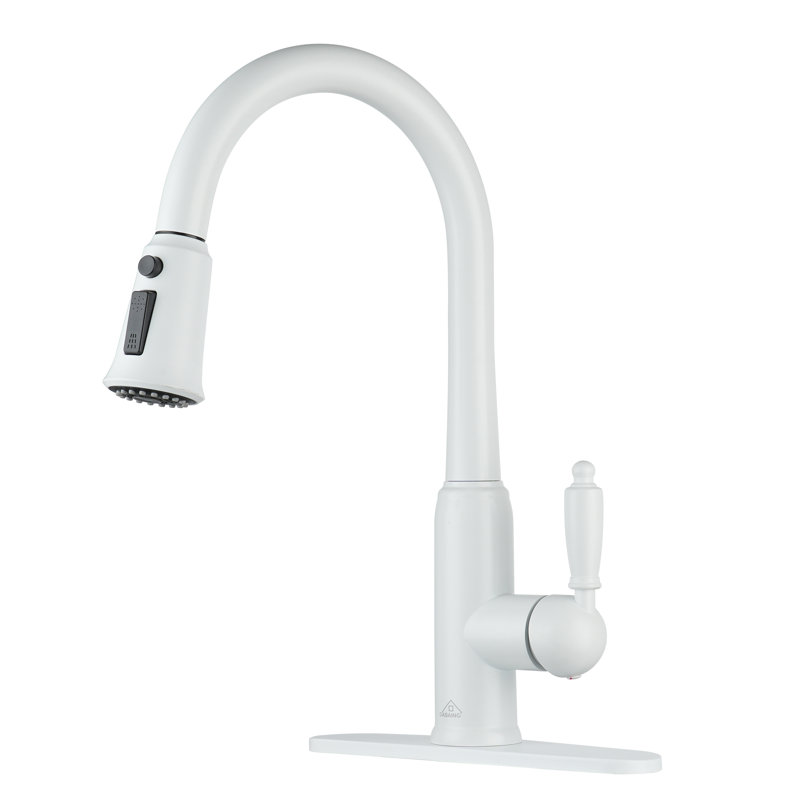 CASAINC Single-Handle Pull-Down Kitchen Faucet Single Hole Faucet | Wayfair