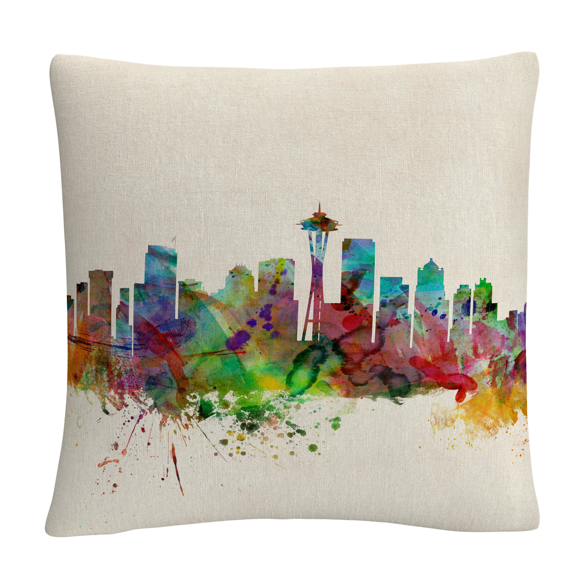 Trademark Fine Art Michael Tompsett ''Seattle Washington'' 16 X 16 ...