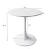George Oliver Marce 31.5" Round Dining Table – White Marble Print Top ...