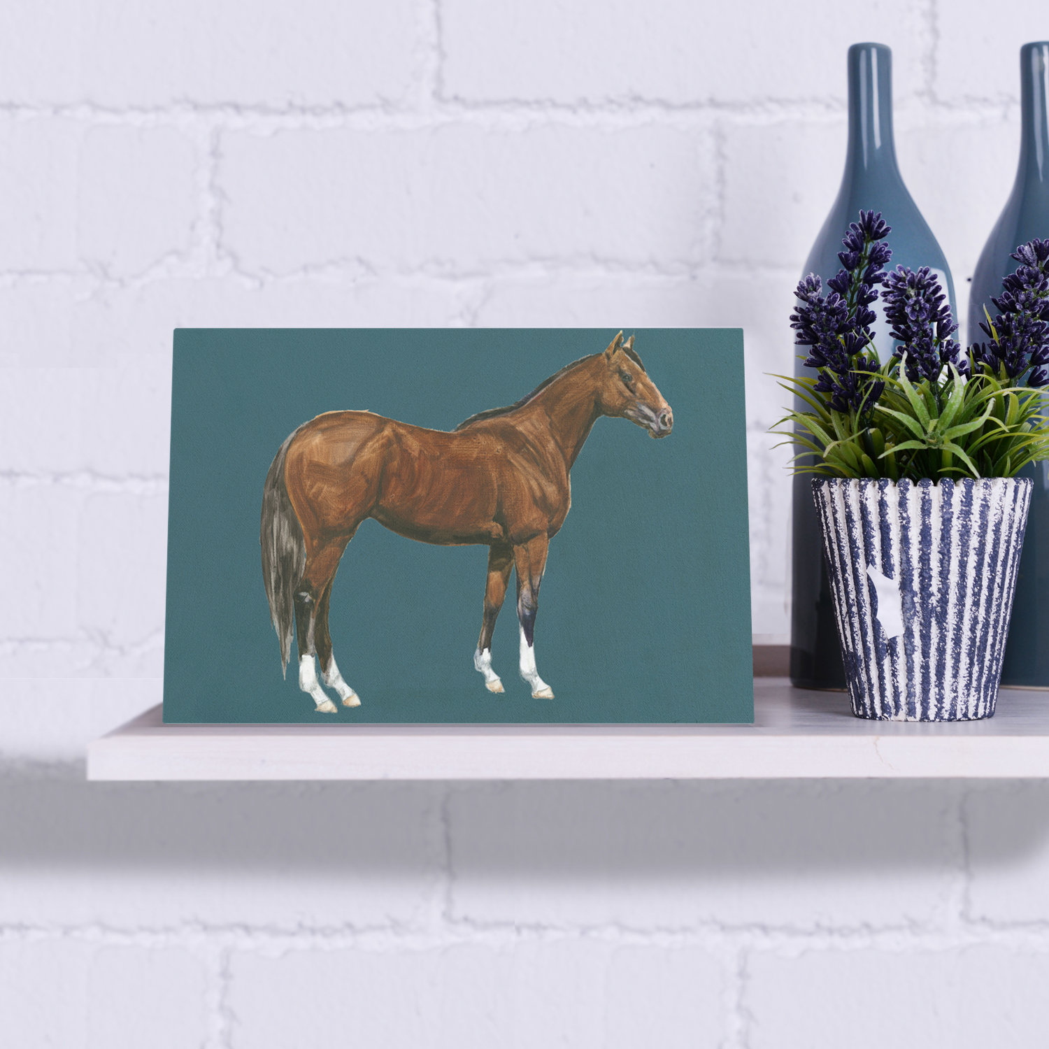 Charlton Home® Contemporary Natural Charm I Blue | Wayfair