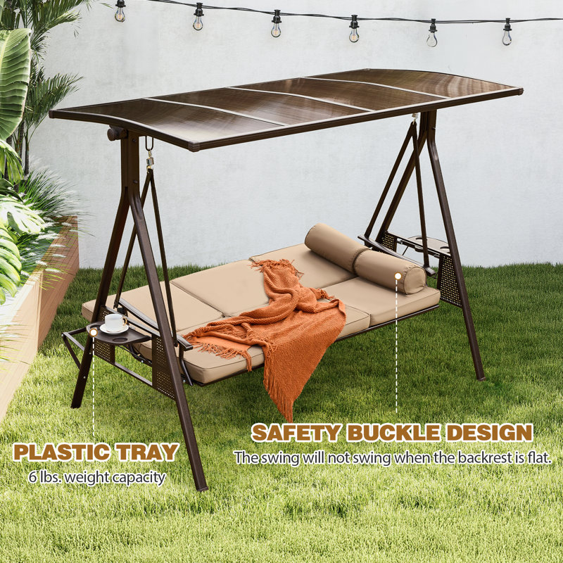 EROMMY Outdoor Patio Porch Swing & Reviews - Wayfair Canada
