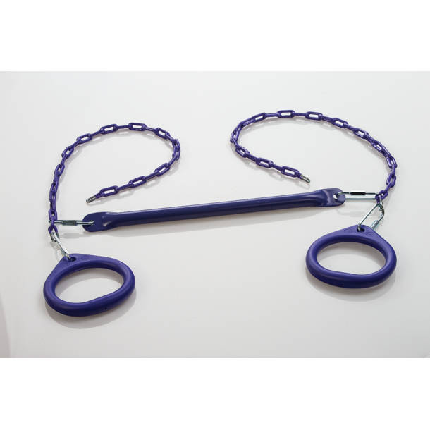 CreativeCedarDesigns Standard Trapeze Bar with Circle Rings and Chains ...