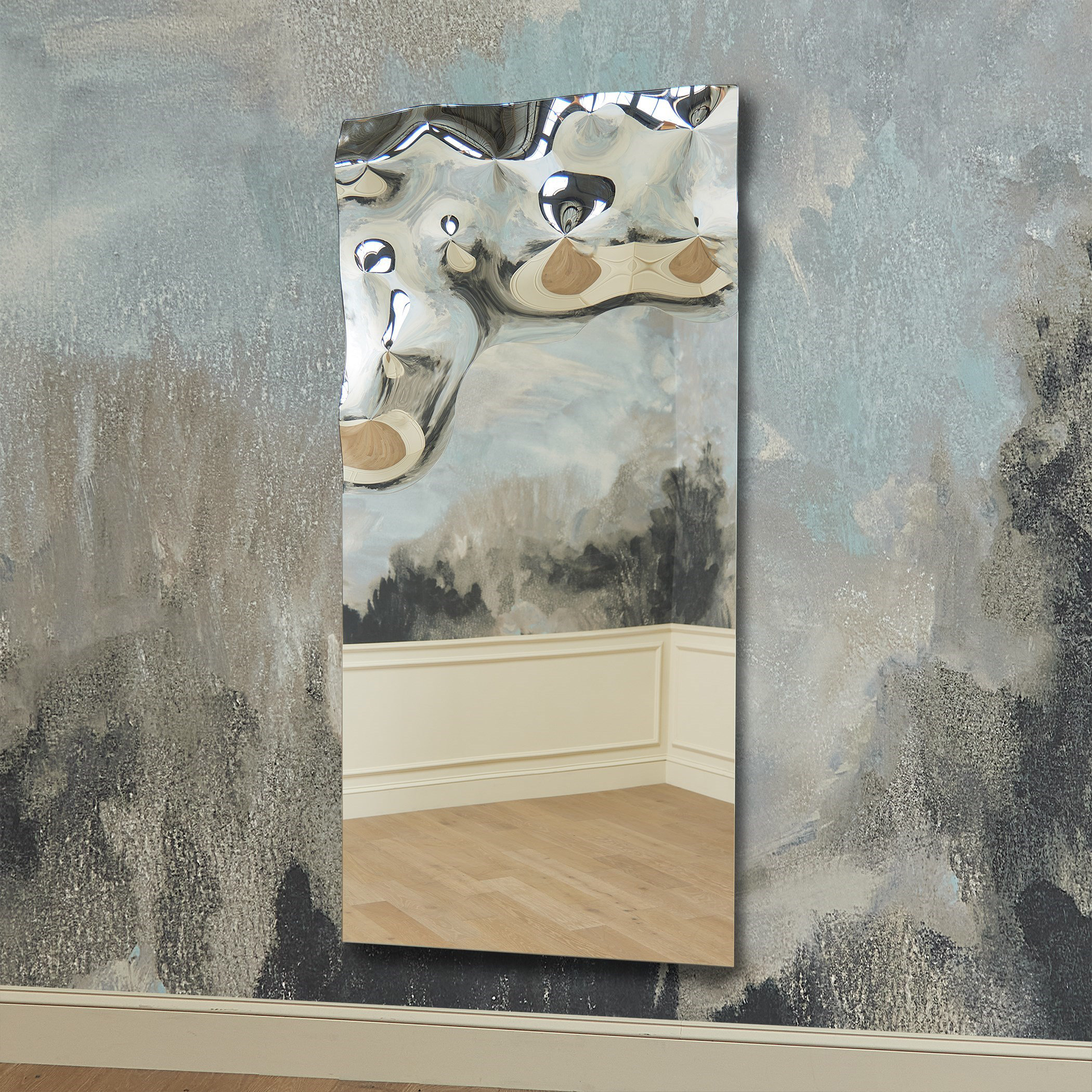 Global Views Asymmetrical Ripple Mirror | Wayfair