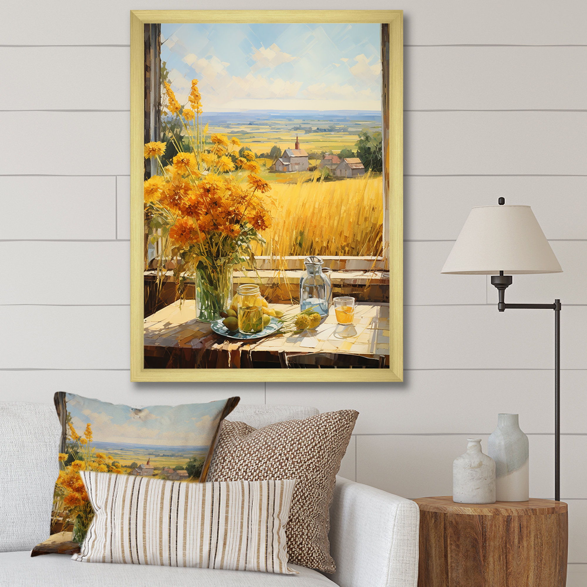August Grove® Harvest Floral Gaze Farm Windows III - Farmhouse Windows ...