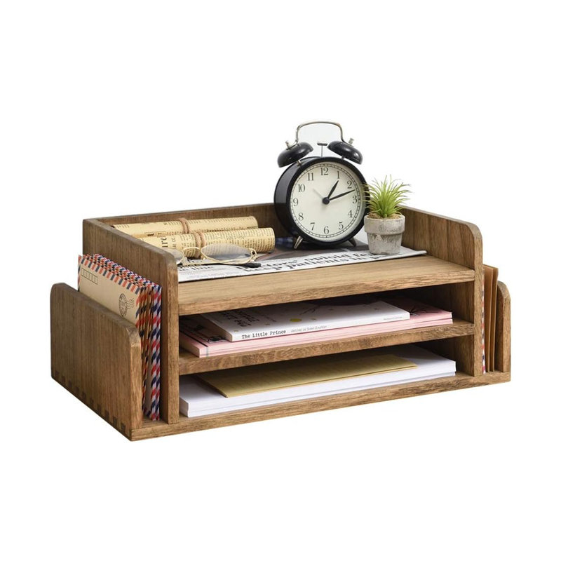 Foundry Select Vlora Manufactured Wood Desk Organizer Set | Wayfair