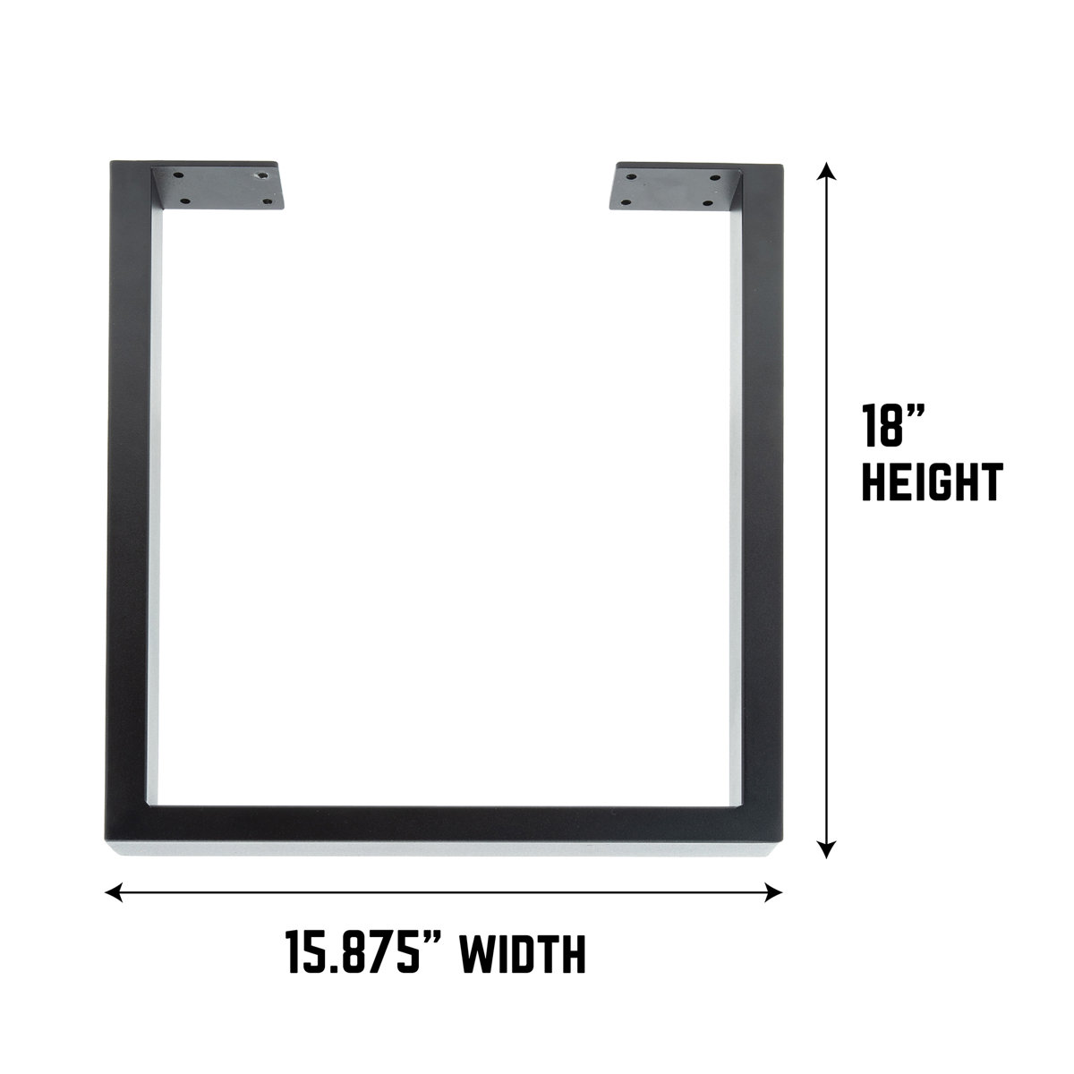 17 Stories Modern Black Steel Square Table Legs | Wayfair