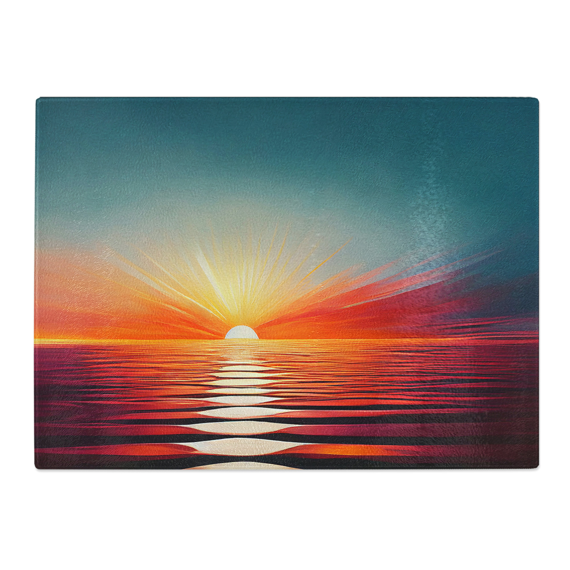 Metro Lane Seductive Ocean Sunset Glass Chopping Board | Wayfair.co.uk