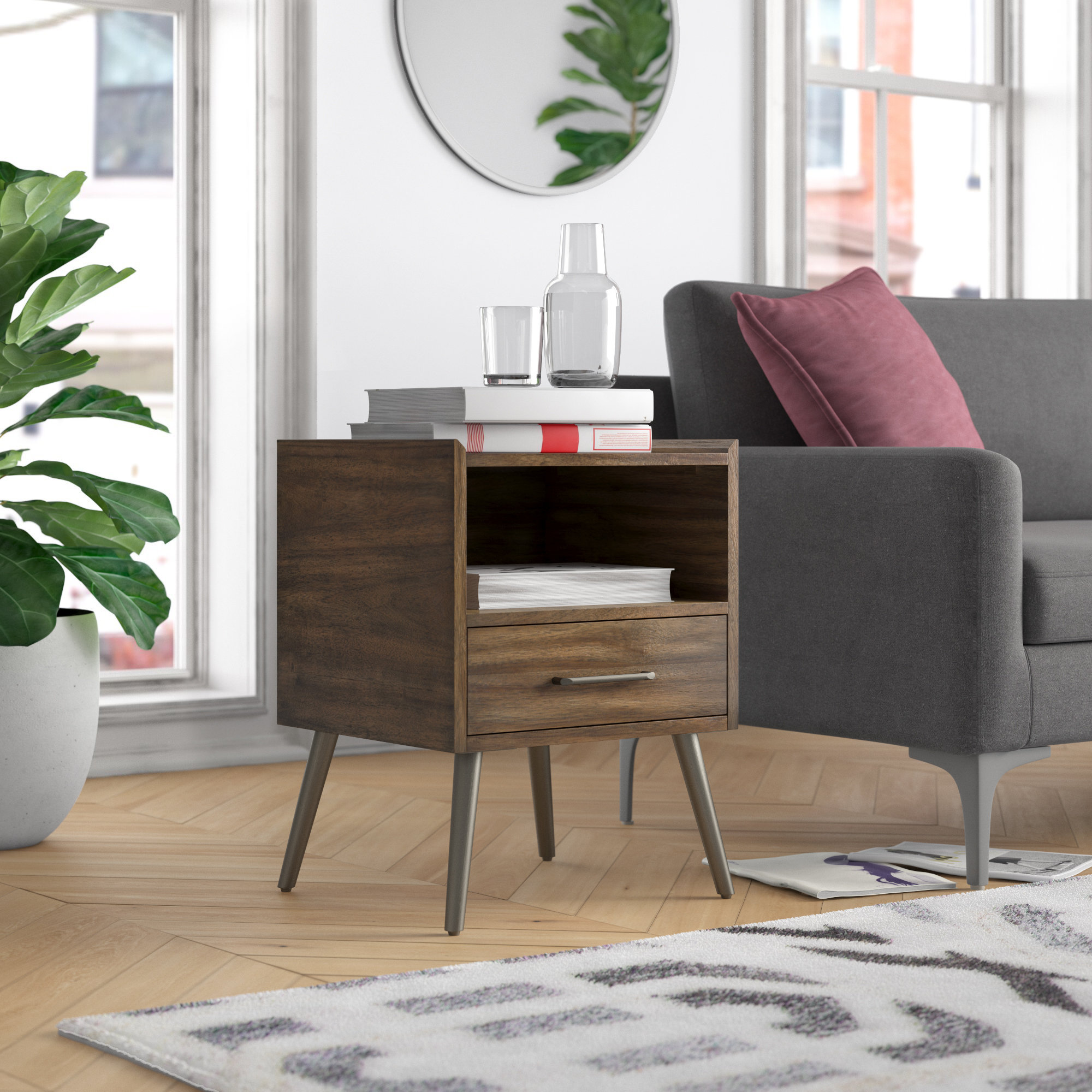 Mercury Row® Seawell End Table with Storage & Reviews | Wayfair