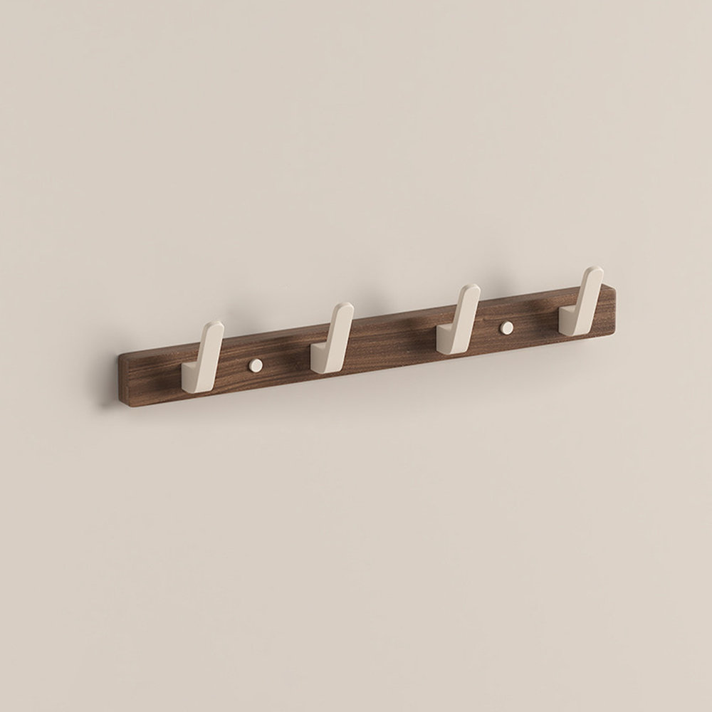 Gracie Oaks 4 - Hook Wall Mounted Coat Rack Set Of 2 | Wayfair