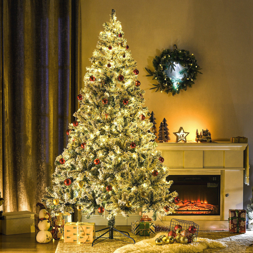 The Holiday Aisle® 7.5ft Tall Prelit Artificial Christmas Tree with ...