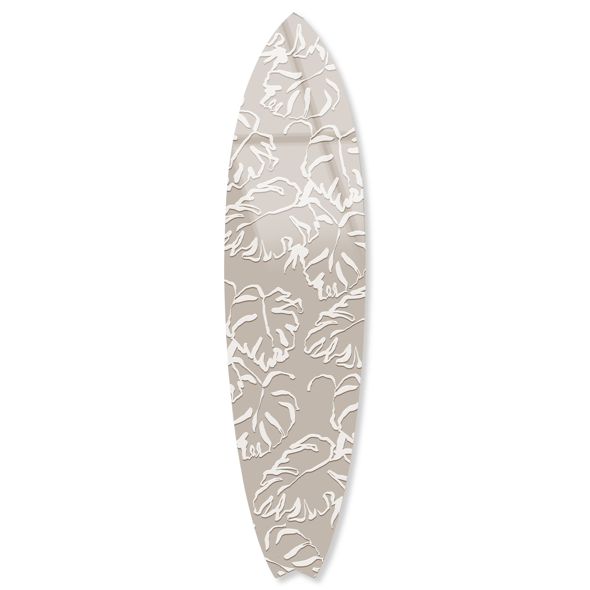 Notori Art Monstera in Tan Surfboard Acrylic Coastal Wall Art by ...