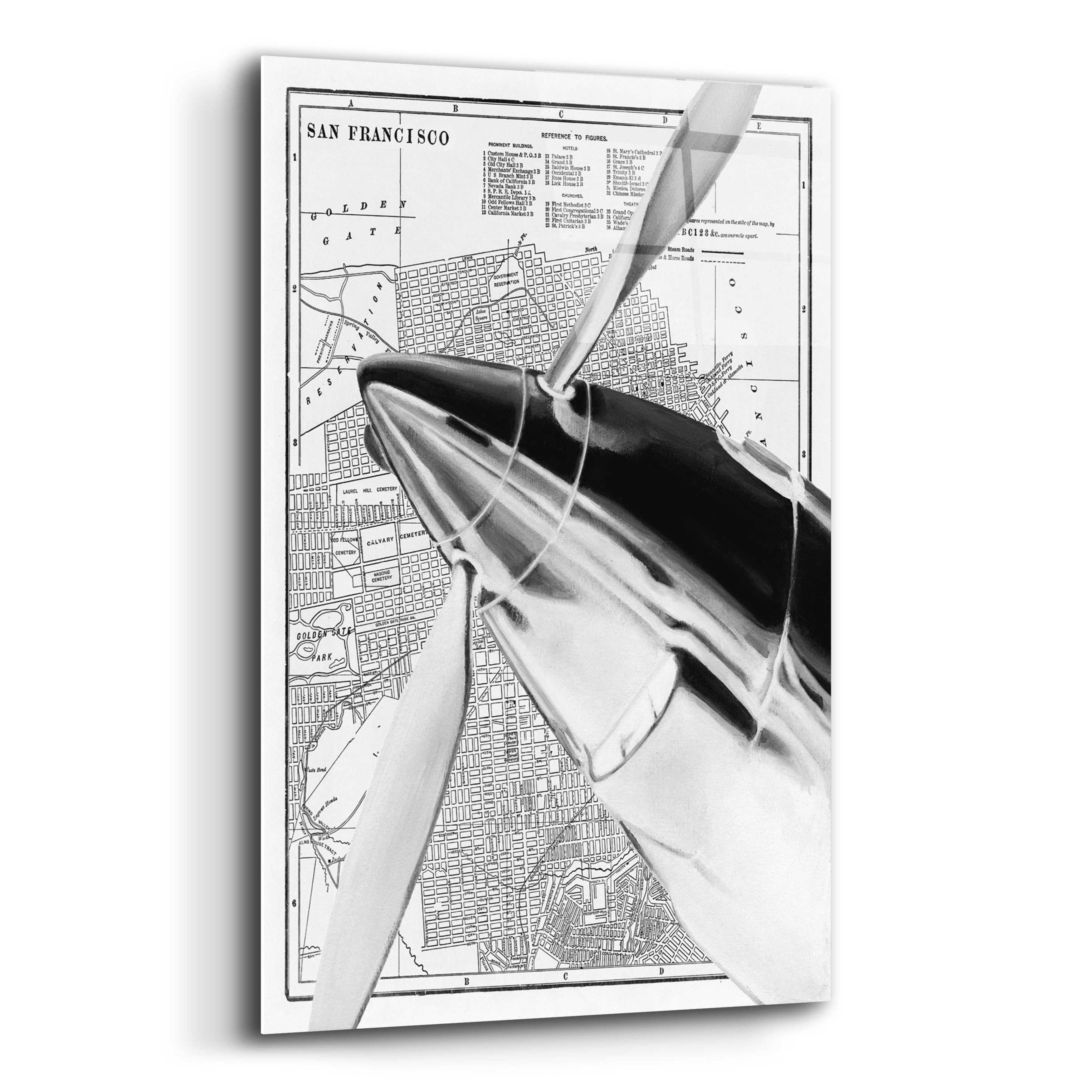 17 Stories Inverted Vintage Plane II by Ethan Harper - Unframed Graphic ...