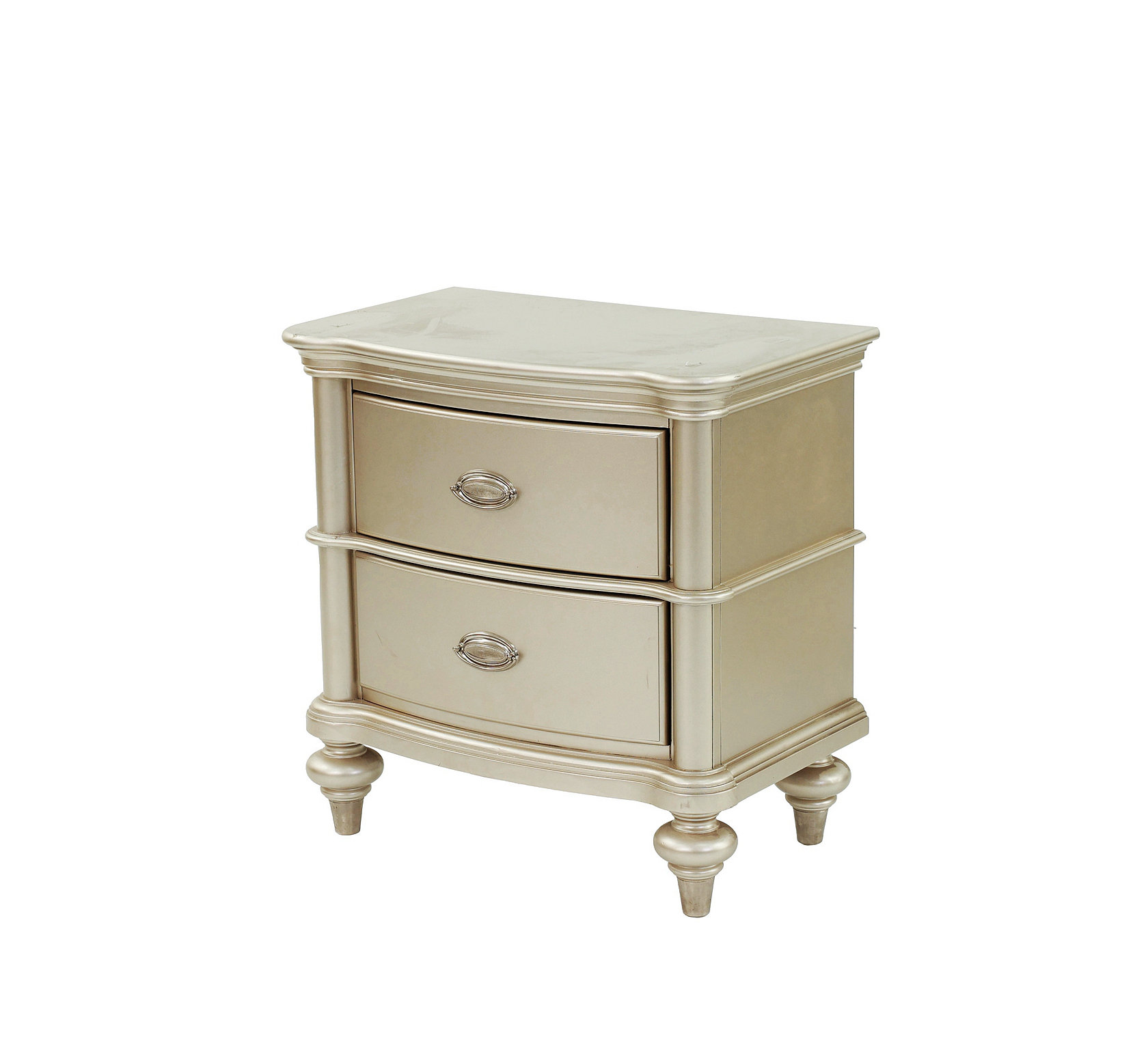 Rosdorf Park Kenshayla Champagne Night Stand Nightstand with drawer ...