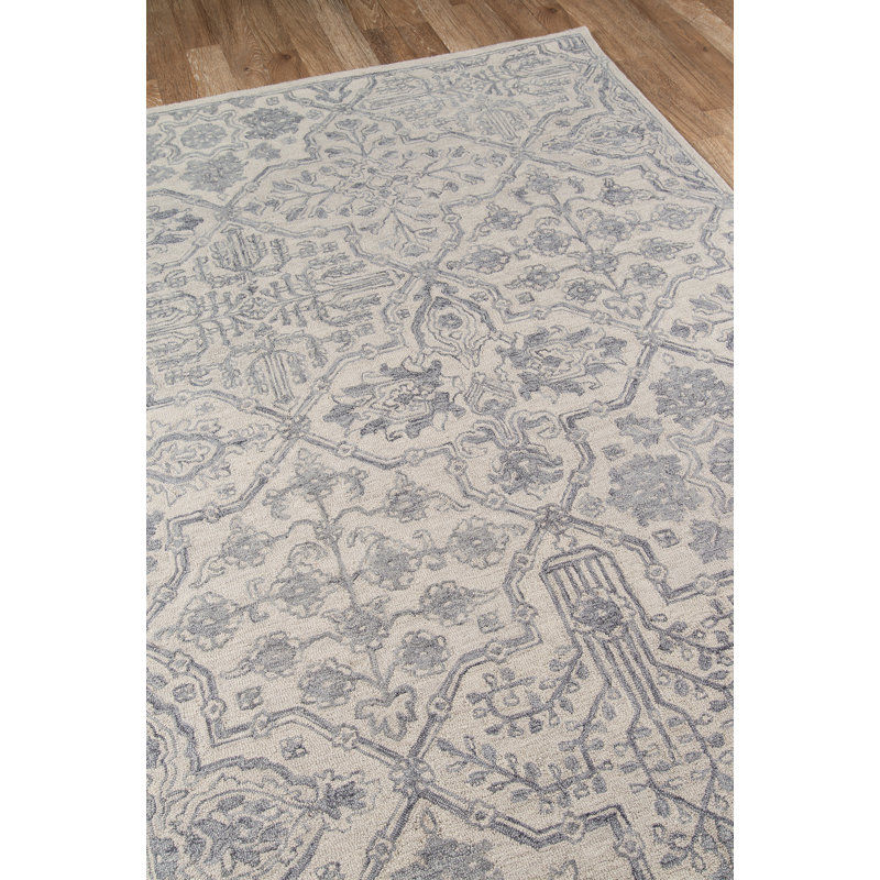 Cece Handmade Wool Gray Rug & Reviews | Birch Lane