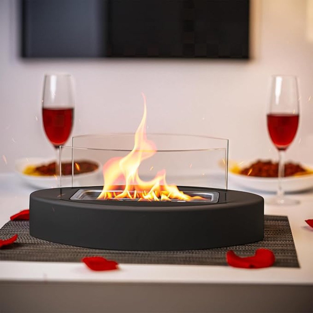 Invenitiah Tabletop Fire Pit For Indoor And Outdoor, White Modern ...