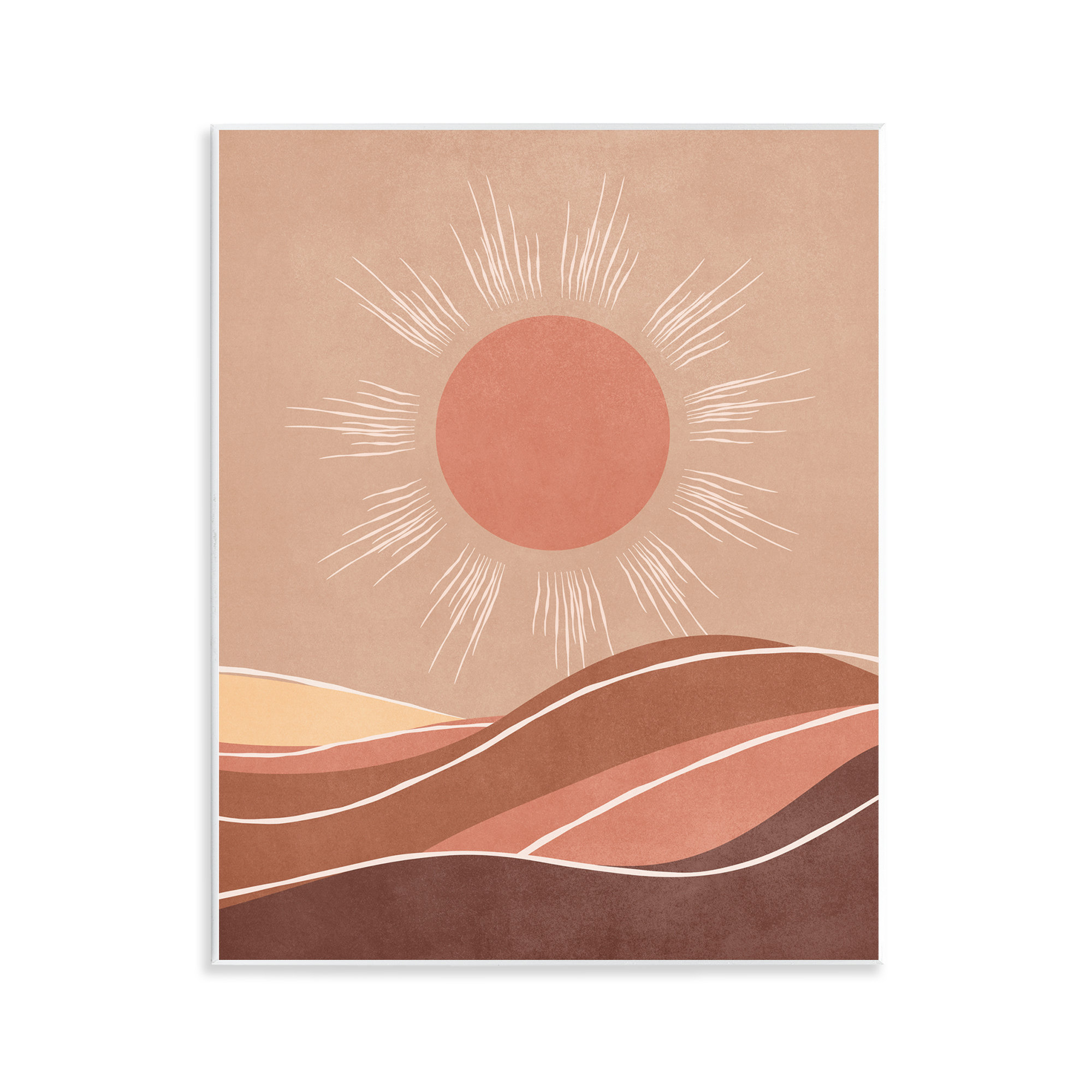 Dakota Fields Boho Sun over Desert Wall Plaque Art by Nataly White ...