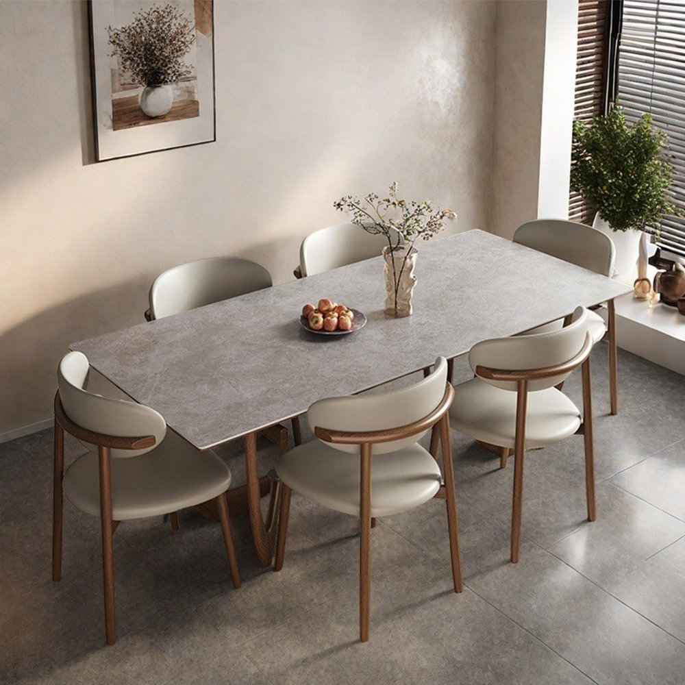 Elamer French minimalist high-end dining table set | Wayfair
