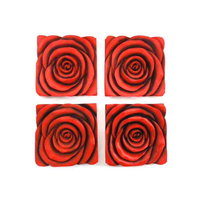 17 Stories 4 Piece Rose Panel Set | Wayfair.co.uk