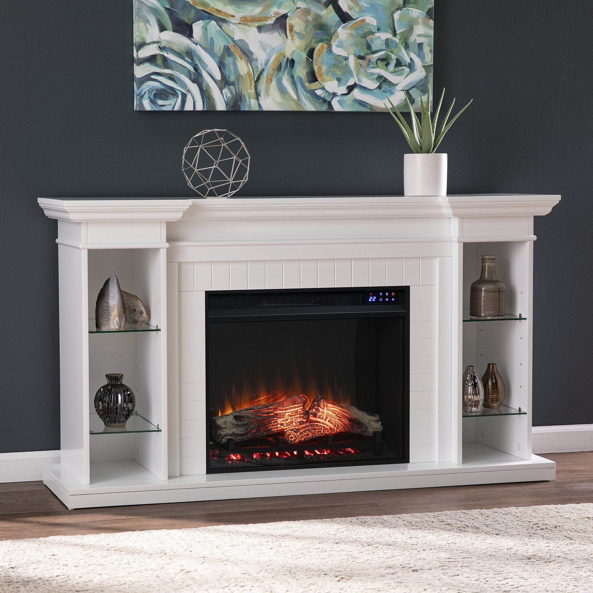 Red Barrel Studio Henstinger Touch Screen Electric Fireplace with ...